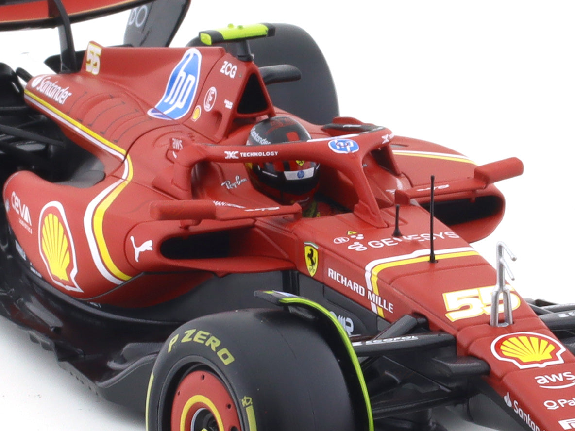 2024 Ferrari SF24 #55 Carlos Sainz 1:18 Bburago Scale Model car collectible | Scale Arts India