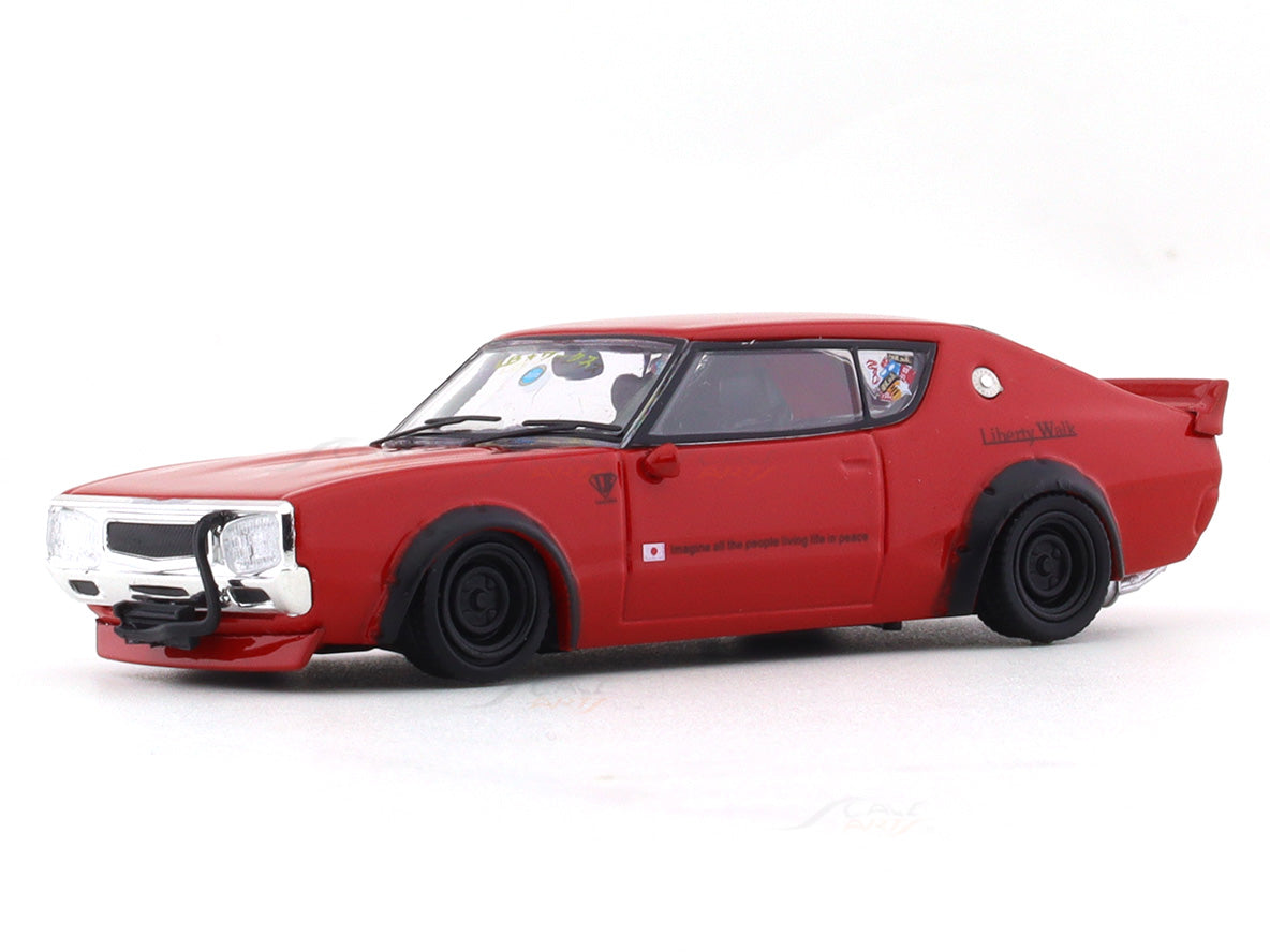 Nissan Skyline GT-R II KPGC110 LB Kenmeri Works red 1:64 Zoom diecast scale model car | Scale ...