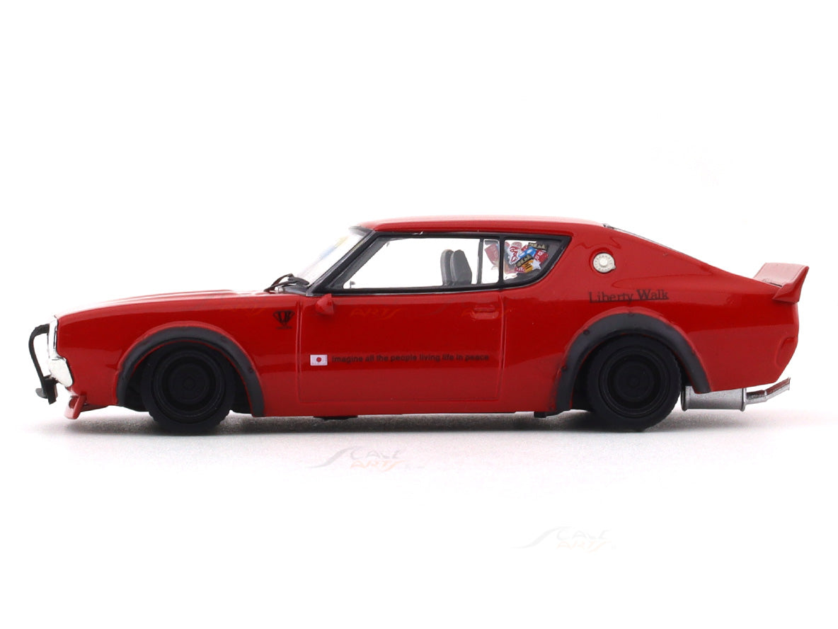 Nissan Skyline GT-R II KPGC110 LB Kenmeri Works red 1:64 Zoom diecast scale model car | Scale ...