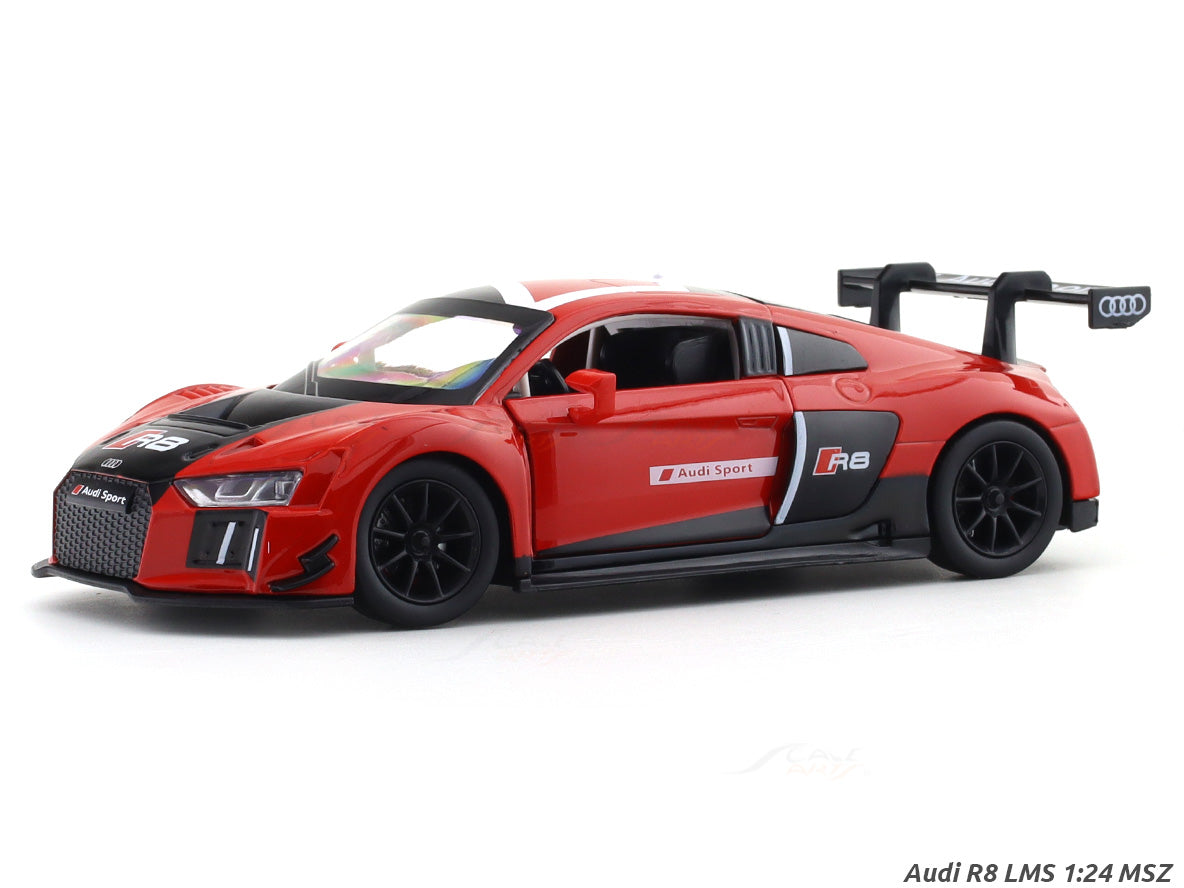 Audi R8 LMS Red 1:24 MSZ licensed diecast Scale Model car collectible | Scale Arts India