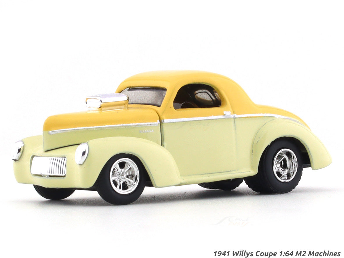 1941 Willys Coupe yellow 1:64 M2 Machines diecast scale model ...