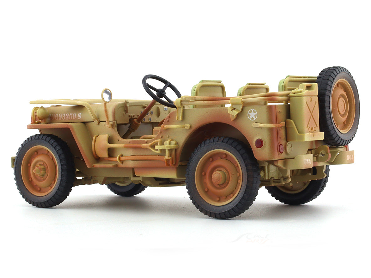 1944 Jeep Willys Desert 1:18 American Diorama diecast scale model car ...