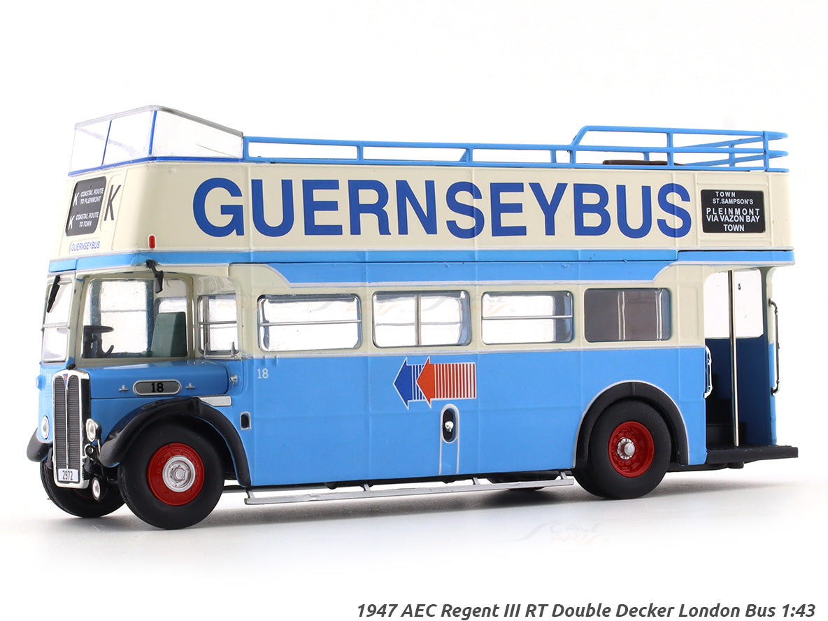 1947 AEC Regent III RT Double Decker London Bus 1:43 diecast scale ...