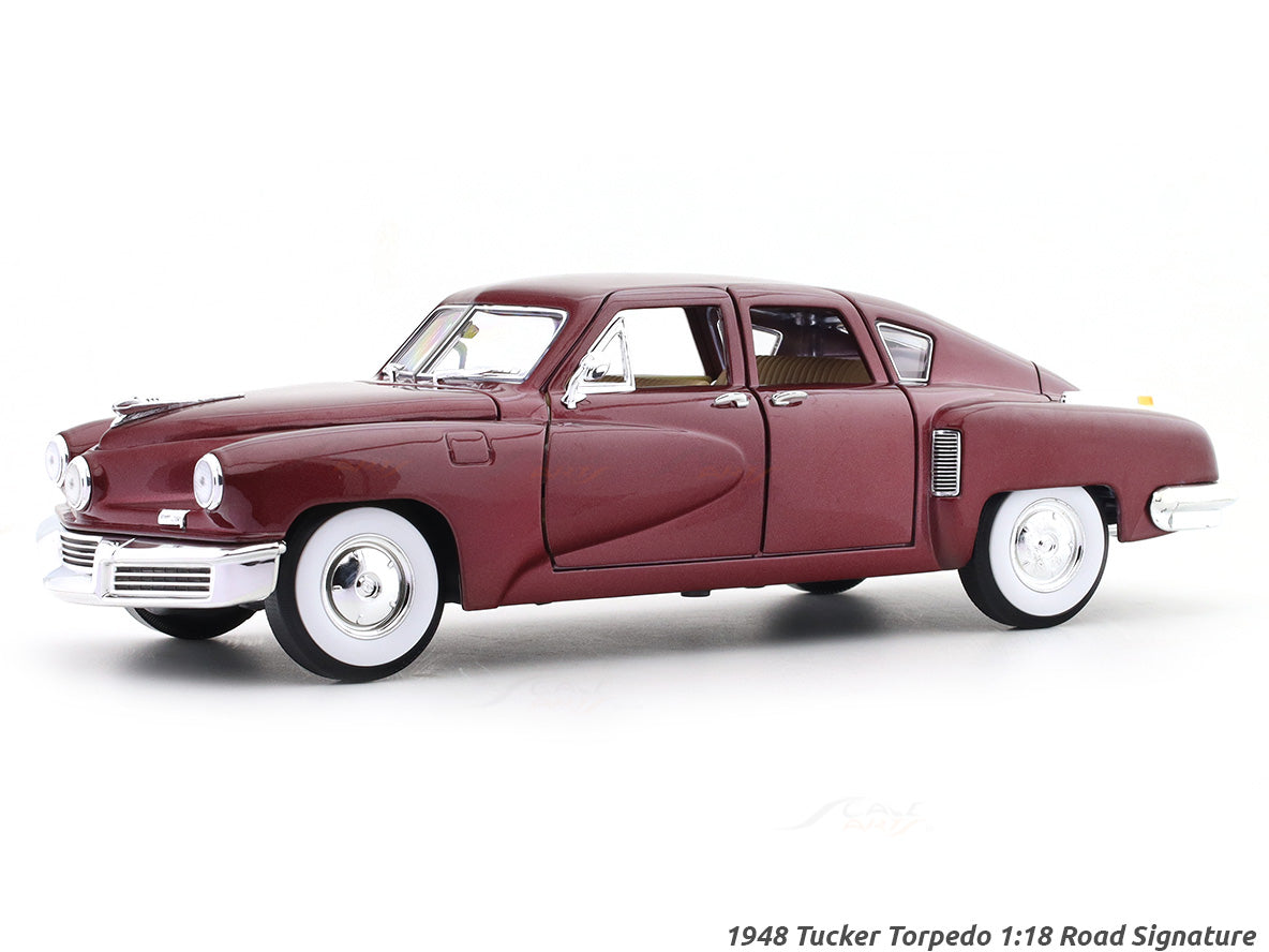 1948 Tucker Torpedo maroon 1:18 Road Signature diecast Scale Model car ...
