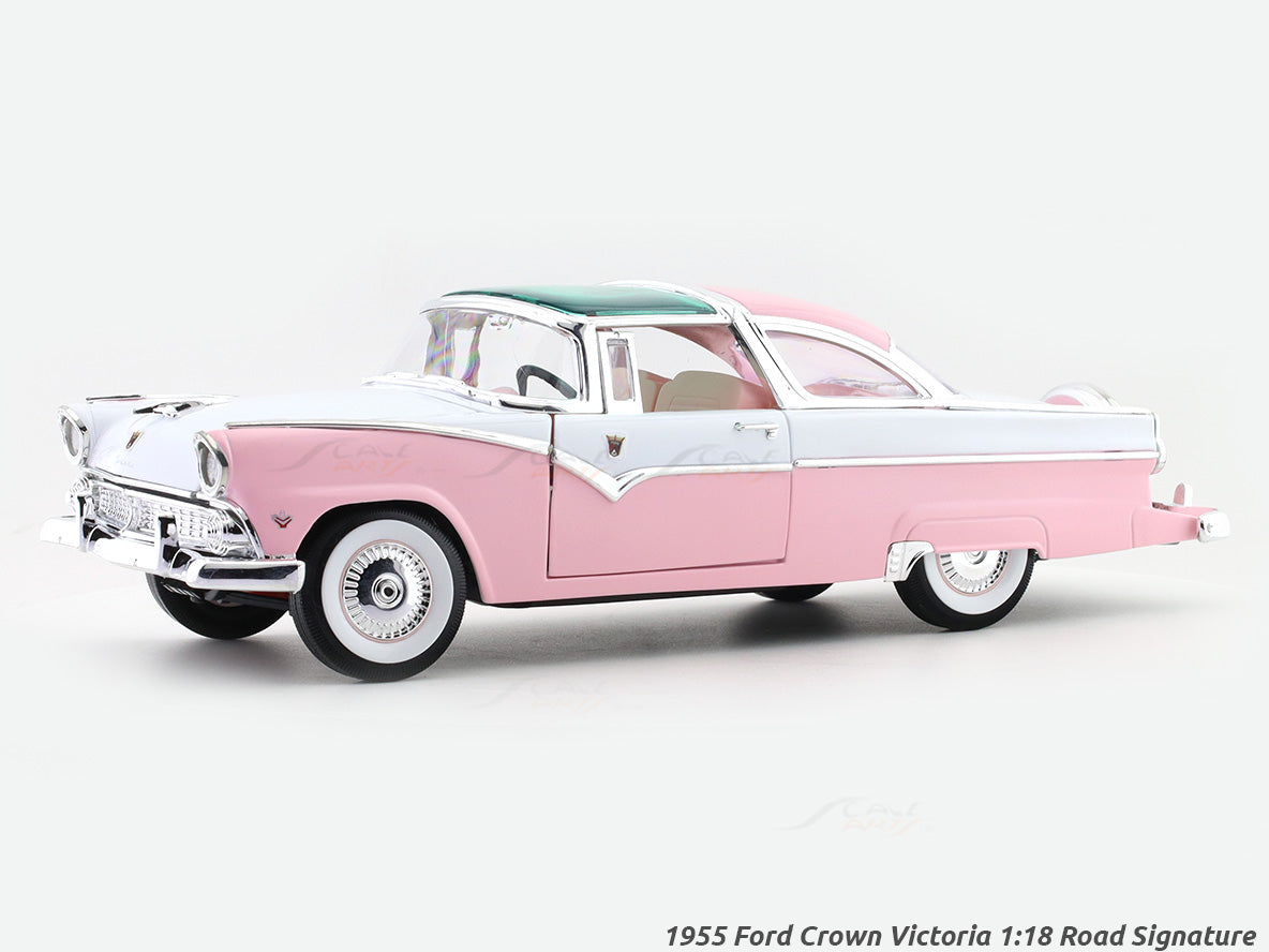 1955 Ford Crown Victoria pink 1:18 Road Signature diecast Scale Model ...