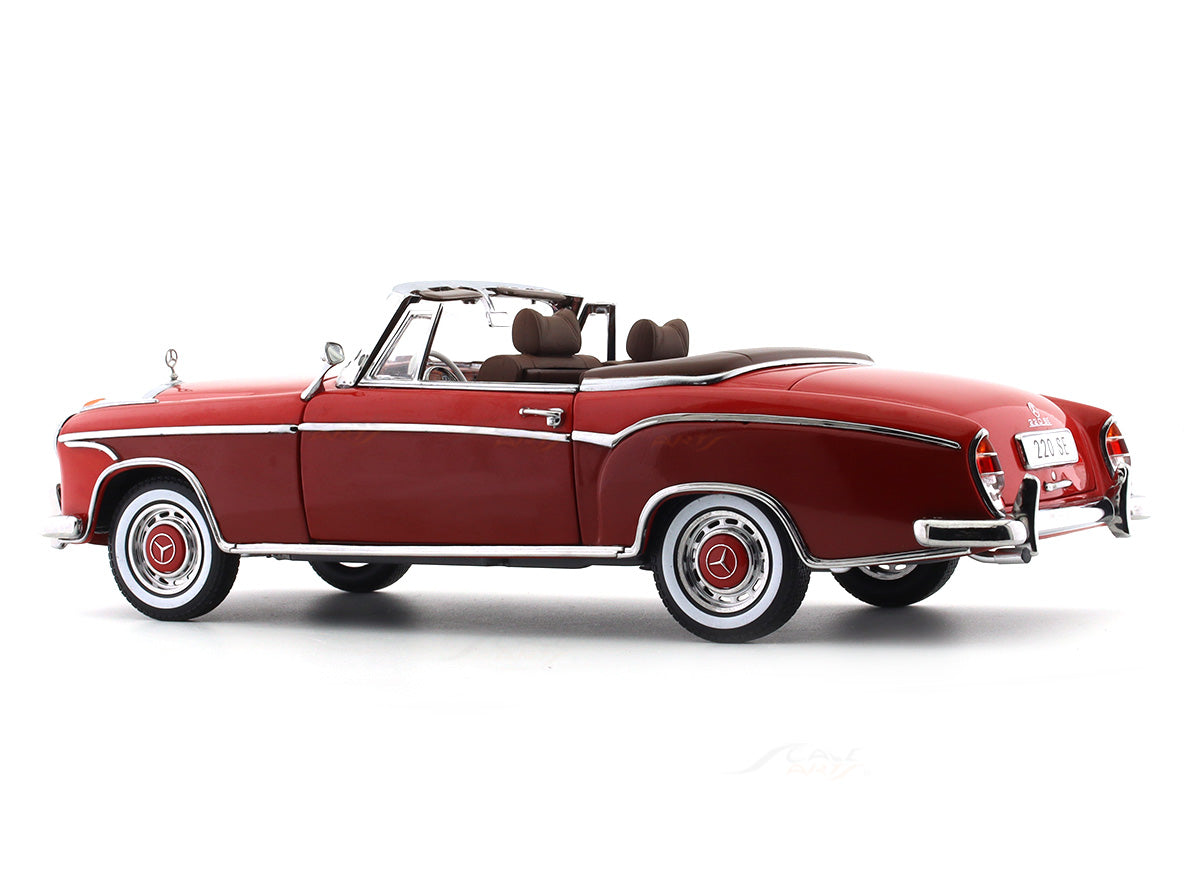 1960 Mercedes-Benz 220 SE Cabriolet W128 red 1:18 Sunstar diecast Scale ...