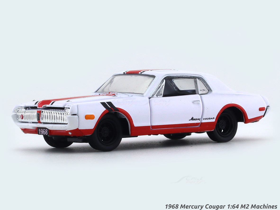 1968 Mercury Cougar white 1:64 M2 Machines diecast scale model ...