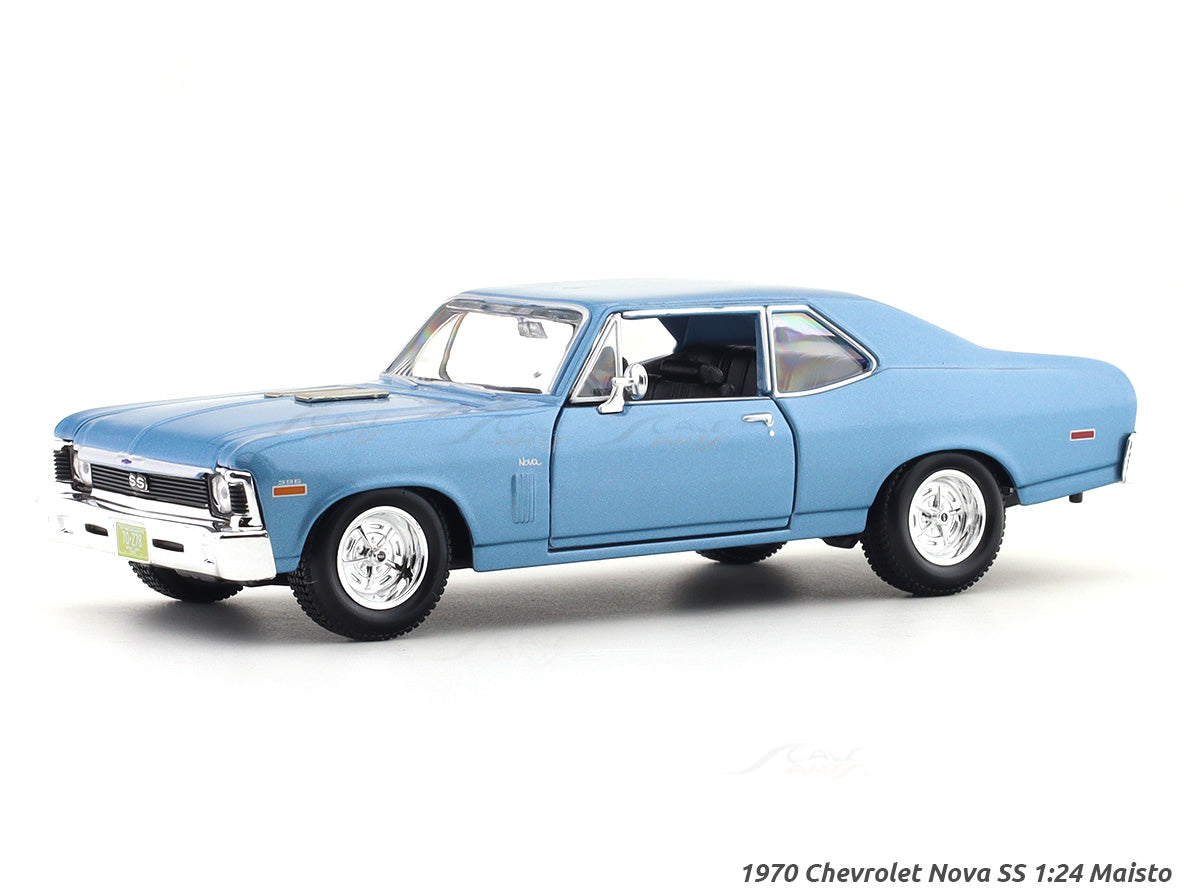 1970 Chevrolet Nova SS Blue 1:24 Maisto licensed diecast Scale Model ...