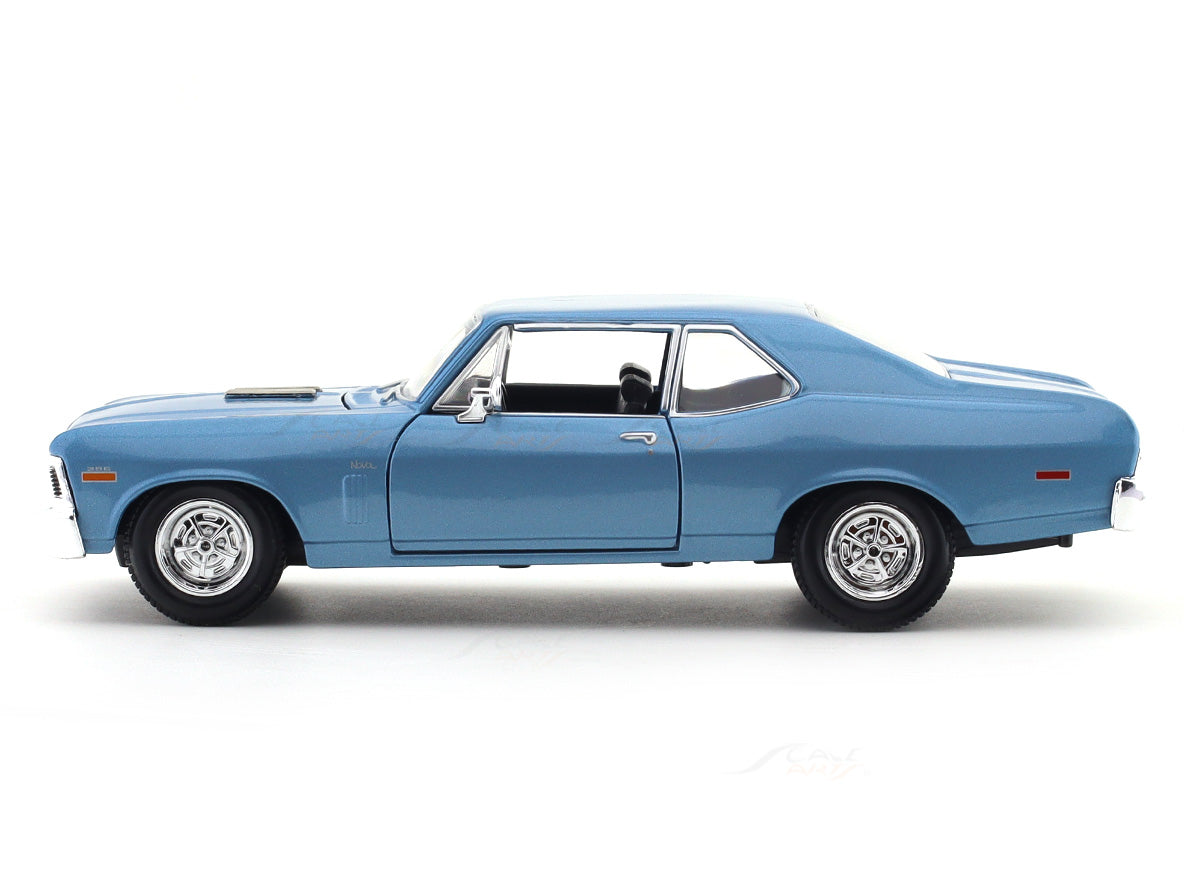 1970 Chevrolet Nova SS Blue 1:24 Maisto licensed diecast Scale Model ...