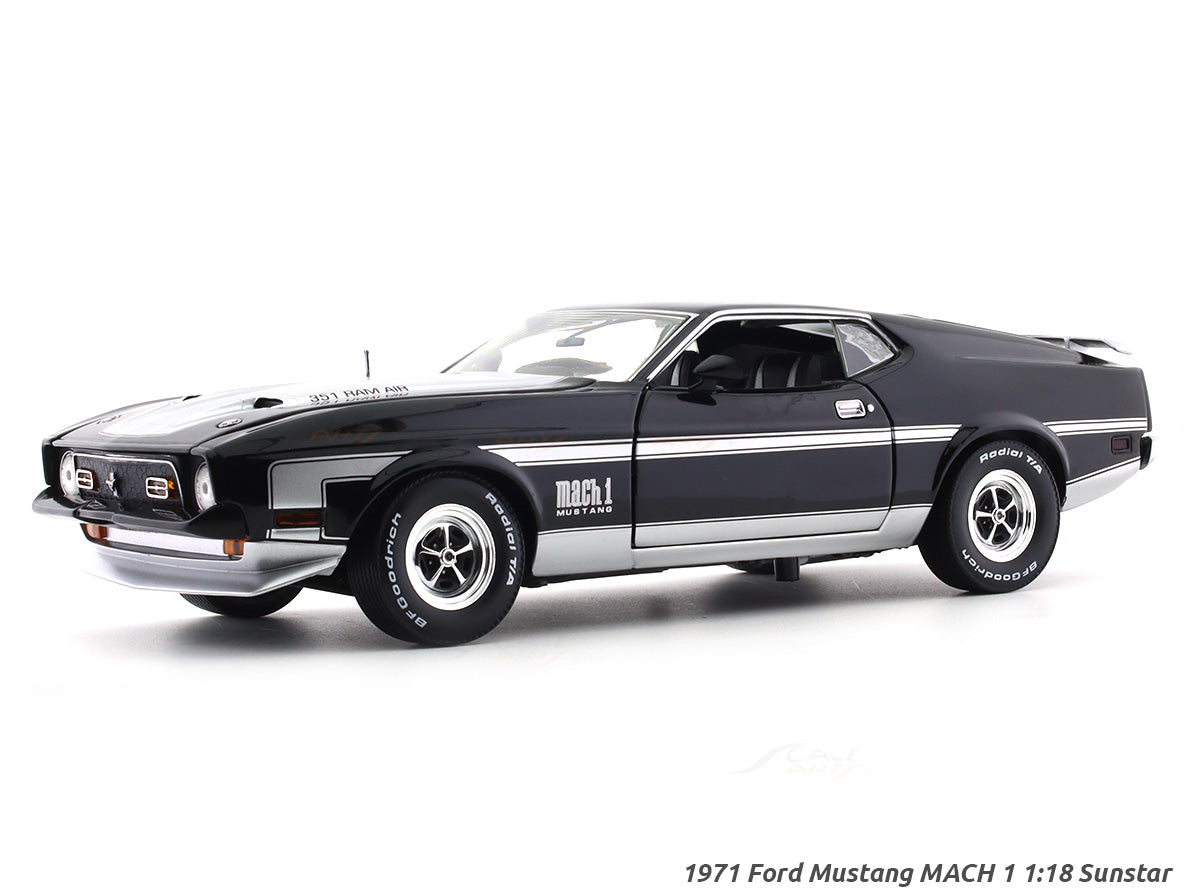 1971 Ford Mustang MACH 1 black 1:18 Sunstar diecast Scale Model ...