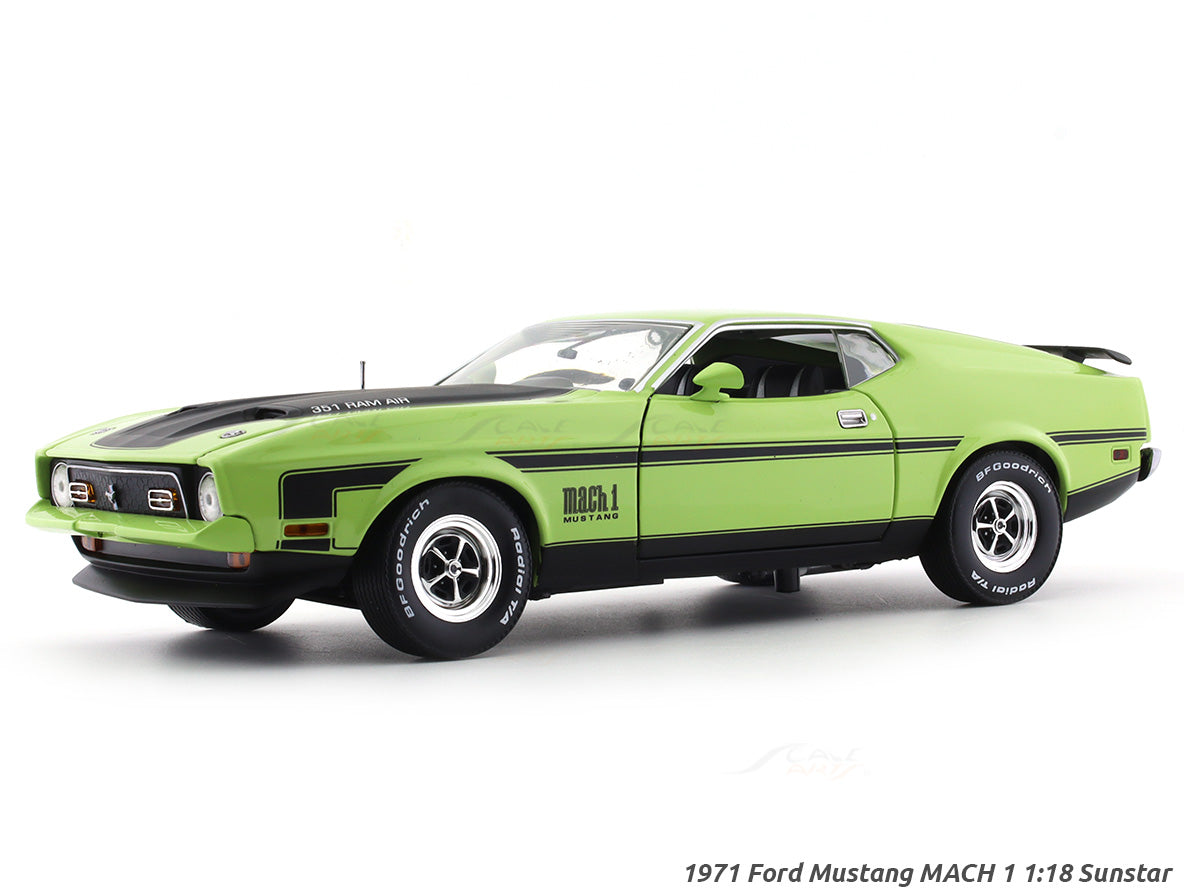 1971 Ford Mustang MACH 1 lime 1:18 Sunstar diecast Scale Model ...
