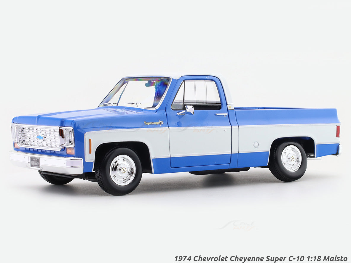 1974 Chevrolet Cheyenne Super C-10 blue 1:18 Maisto licensed diecast ...