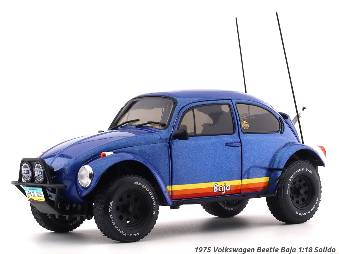 1975 Volkswagen Beetle Baja blue 1:18 Solido diecast scale model car ...