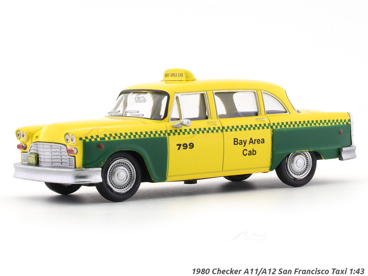 1980 Checker A11/A12 San Francisco Taxi 1:43 diecast scale model car ...