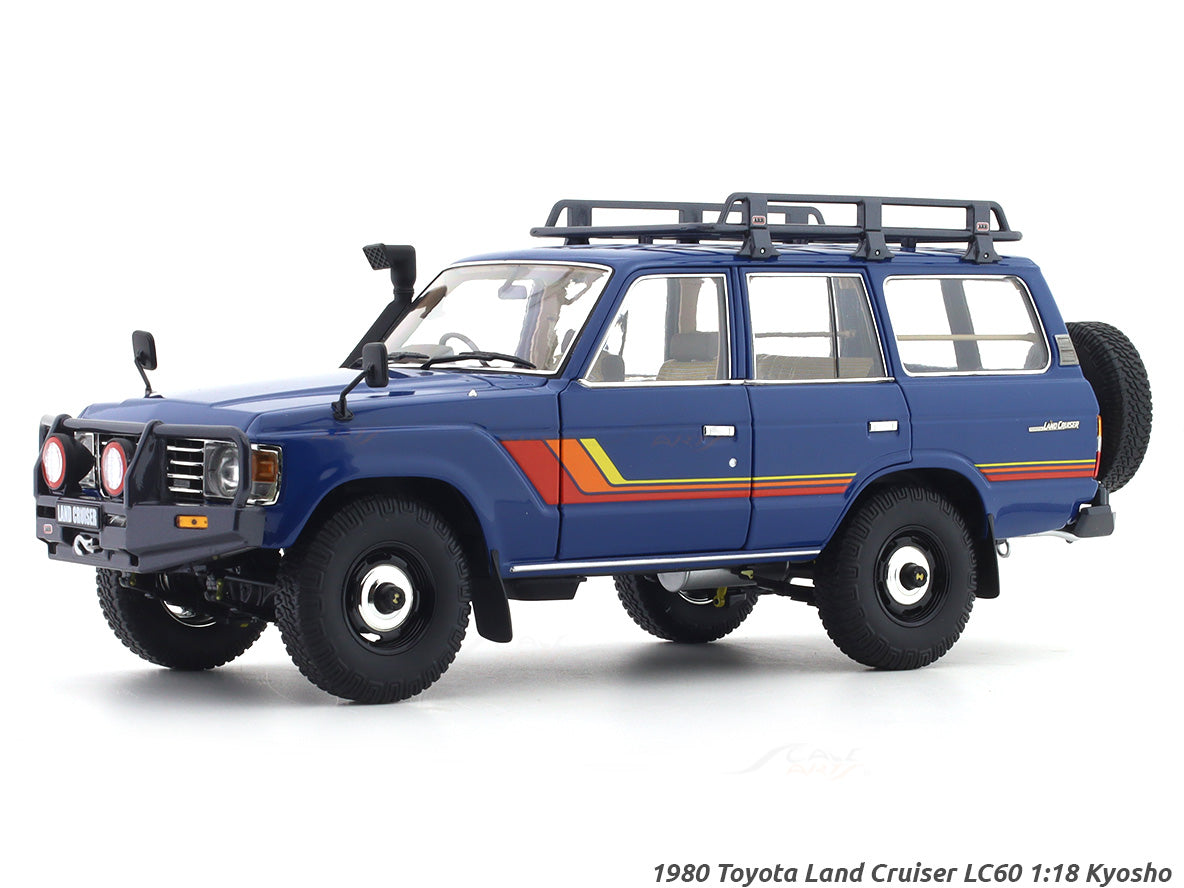 1980 Toyota Land Cruiser LC60 blue 1:18 Kyosho licensed premium diecast ...