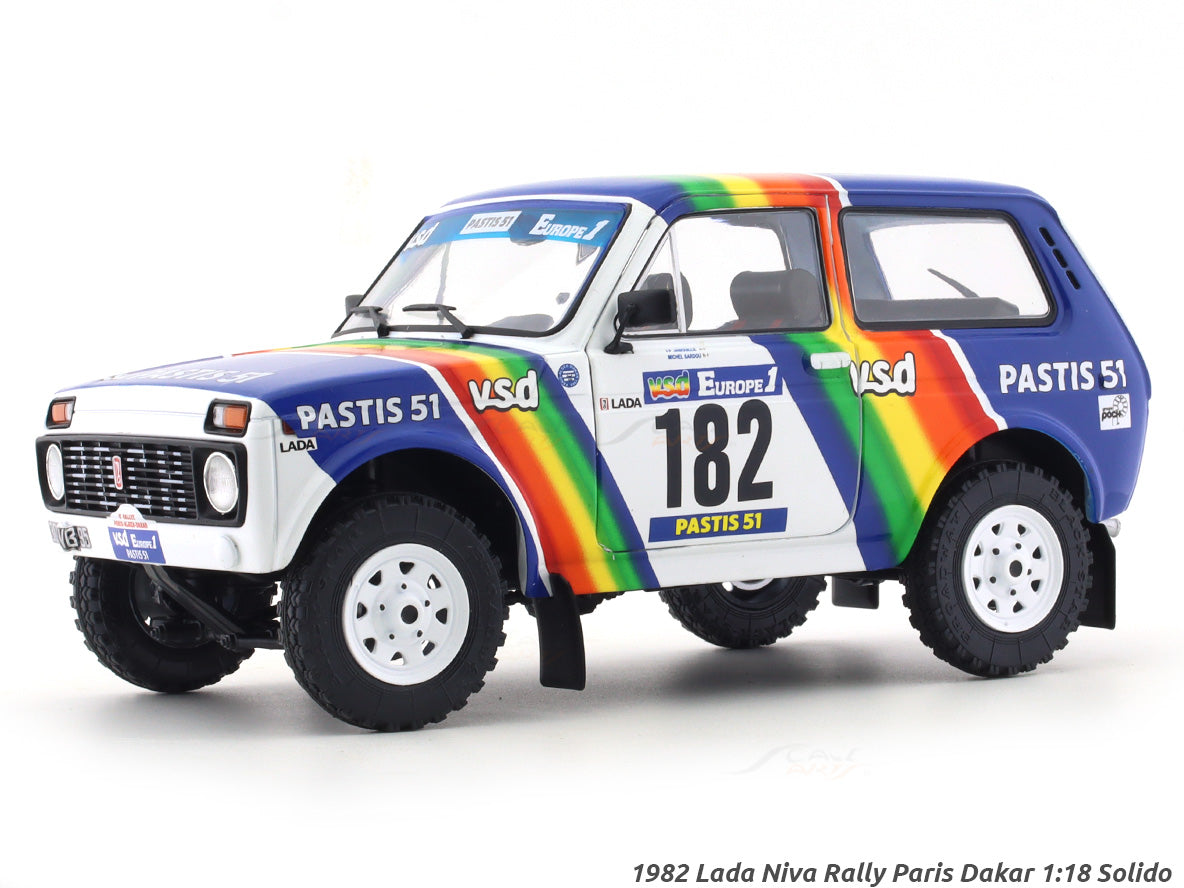 1982 Lada Niva Rally Paris Dakar 1:18 Solido licensed diecast scale ...