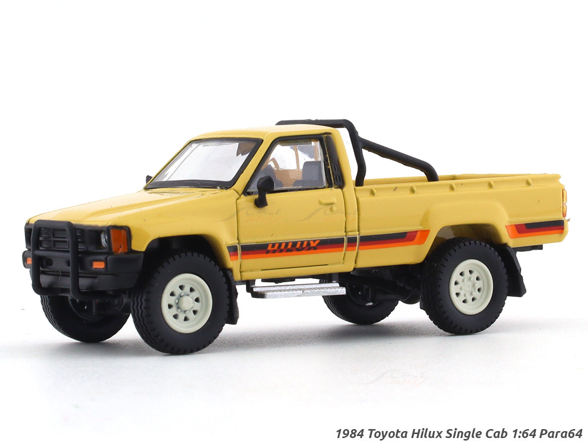 1984 Toyota Hilux Single Cab Yellow 1:64 Para64 diecast scale model car ...