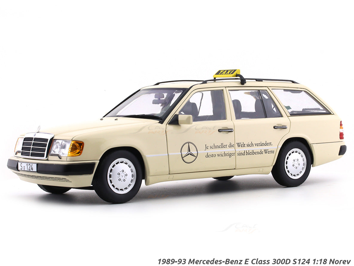 1989-93 Mercedes-Benz E Class 300D S124 Taxi 1:18 Norev diecast scale ...