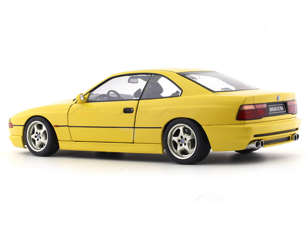 1990 BMW E31 850 CSI Yellow 1:18 Solido licensed diecast scale model ...