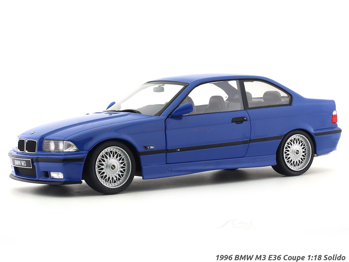 1996 BMW M3 E36 Coupe Blue 1:18 Solido licensed diecast scale model car ...