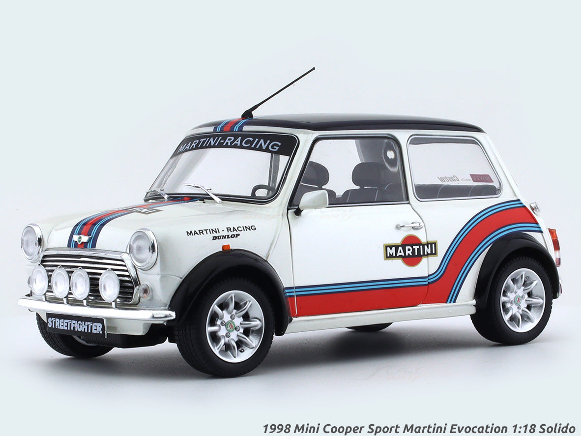 1998 Mini Cooper Sport Martini Evocation 1:18 Solido diecast scale ...