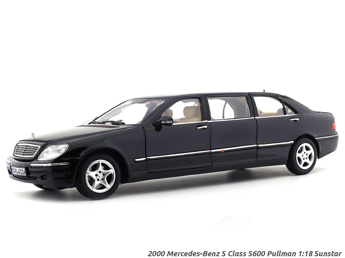 2000 Mercedes-Benz S Class S600 Pullman black 1:18 SunStar diecast ...
