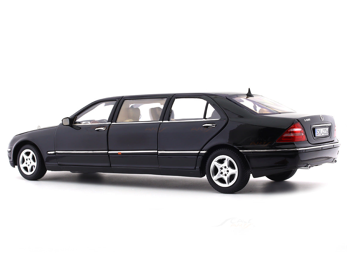 2000 Mercedes-Benz S Class S600 Pullman black 1:18 SunStar diecast ...