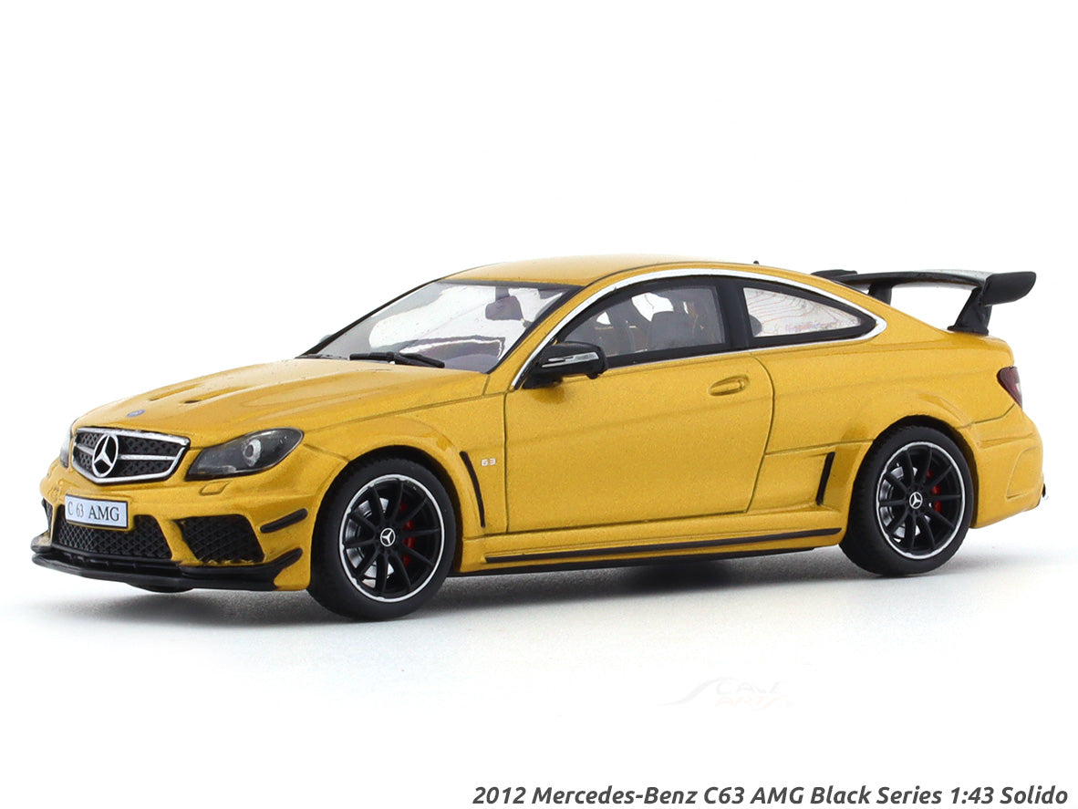 2012 Mercedes-Benz C63 AMG Black Series Yellow 1:43 Solido diecast ...
