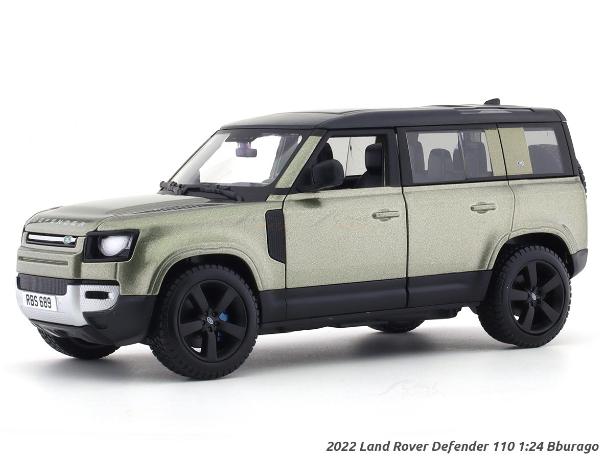 2022 Land Rover Defender 110 green 1:24 Bburago licensed diecast Scale ...