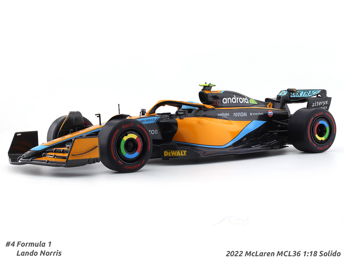 2022 McLaren MCL36 #4 Lando Norris 1:18 Solido diecast scale model car ...