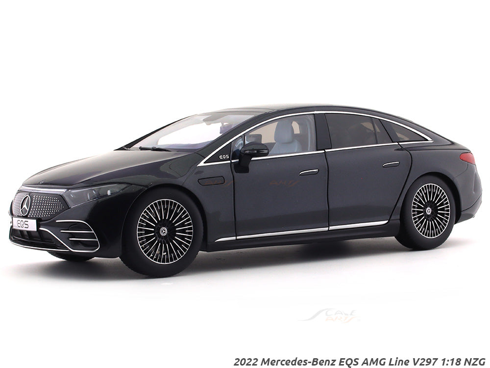 2022 Mercedes-Benz EQS AMG Line V297 graphite grey 1:18 NZG diecast ...