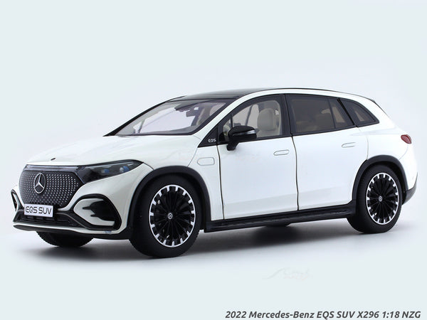 2022 Mercedes-Benz EQS SUV X296 white 1:18 NZG diecast Scale Model collectible | Scale Arts India