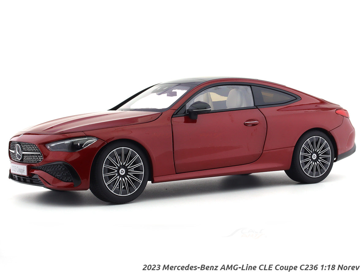 2023 Mercedes-Benz AMG-Line CLE Coupe C236 red 1:18 Norev diecast Scale ...