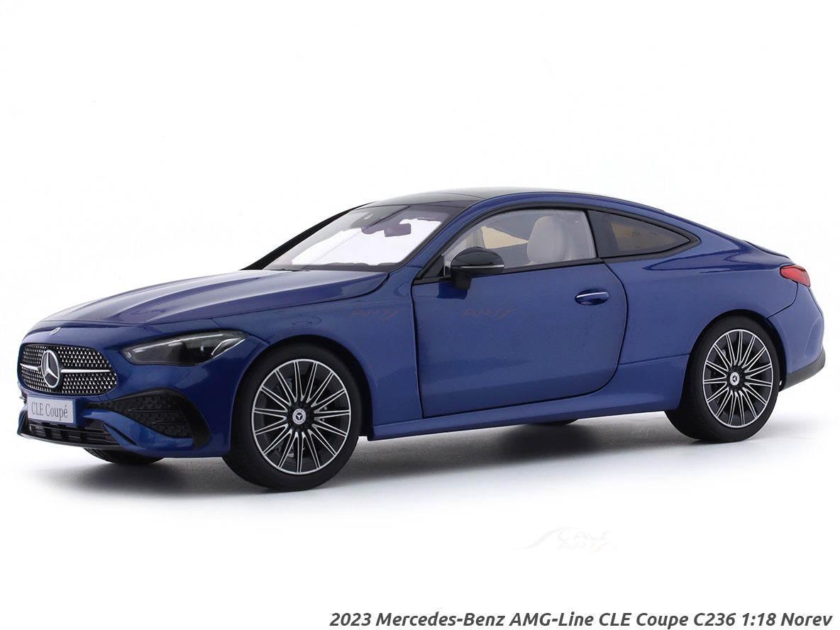 2023 Mercedes-Benz AMG-Line CLE C236 blue 1:18 Norev diecast Scale ...