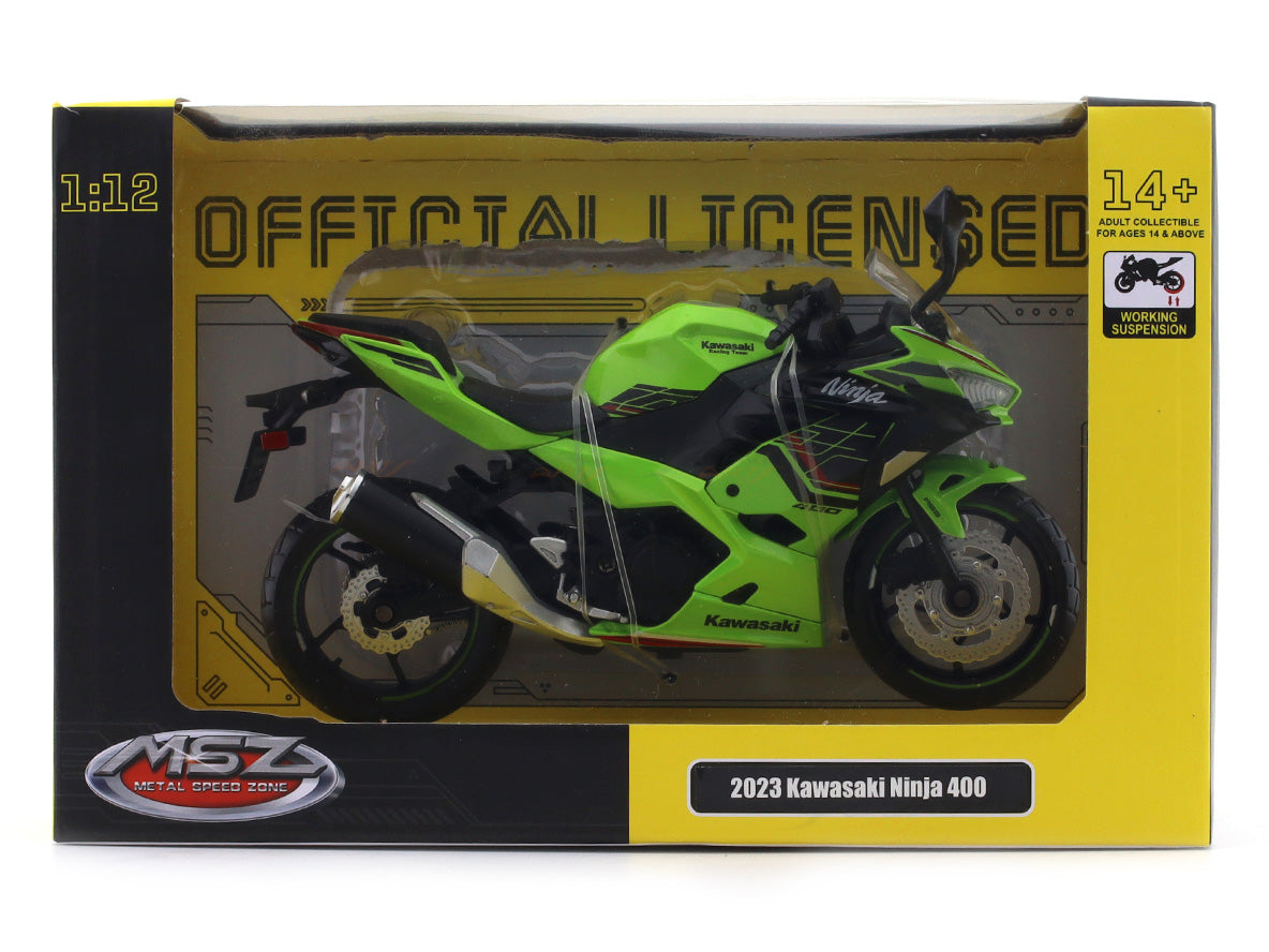2023 Kawasaki Ninja 400 1:12 MSZ Licensed Diecast Scale Model Bike ...