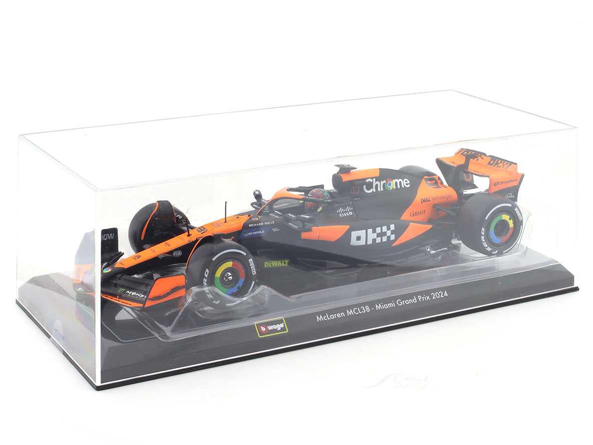 2024 McLaren MCL38 No.81 Acrylic case 1:24 Bburago licensed diecast ...