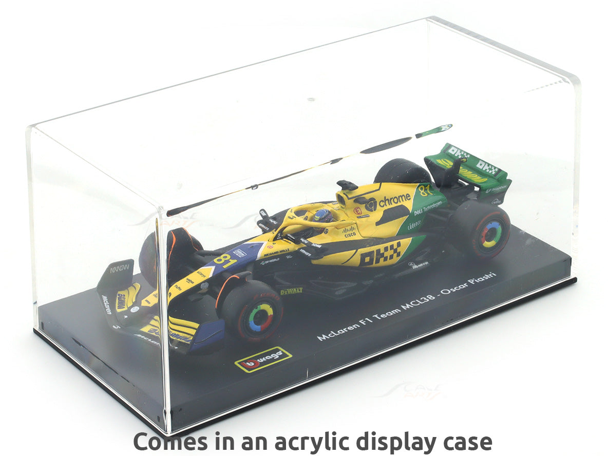 2024 McLaren MCL38 No.81 Oscar Piastri Senna Tribute 1:43 Bburago ...