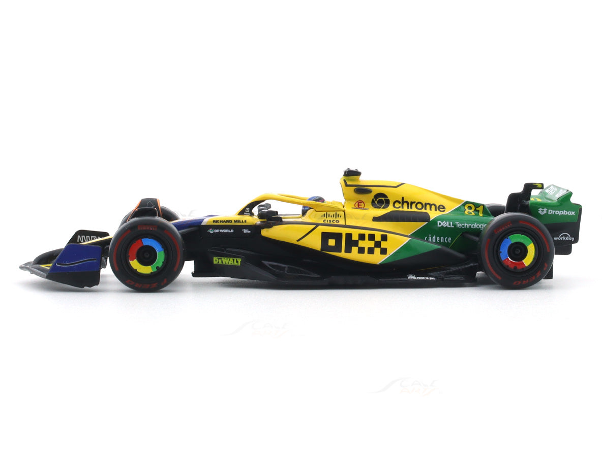 2024 McLaren MCL38 No.81 Oscar Piastri Senna Tribute 1:43 Bburago ...