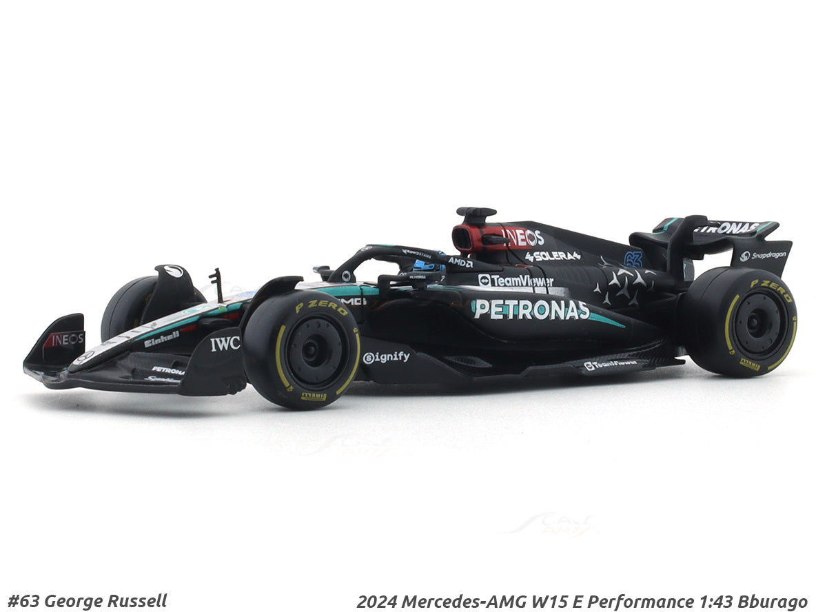 2024 Mercedes-AMG W15 No. 63 George Russel 1:43 Bburago Formula 1 ...