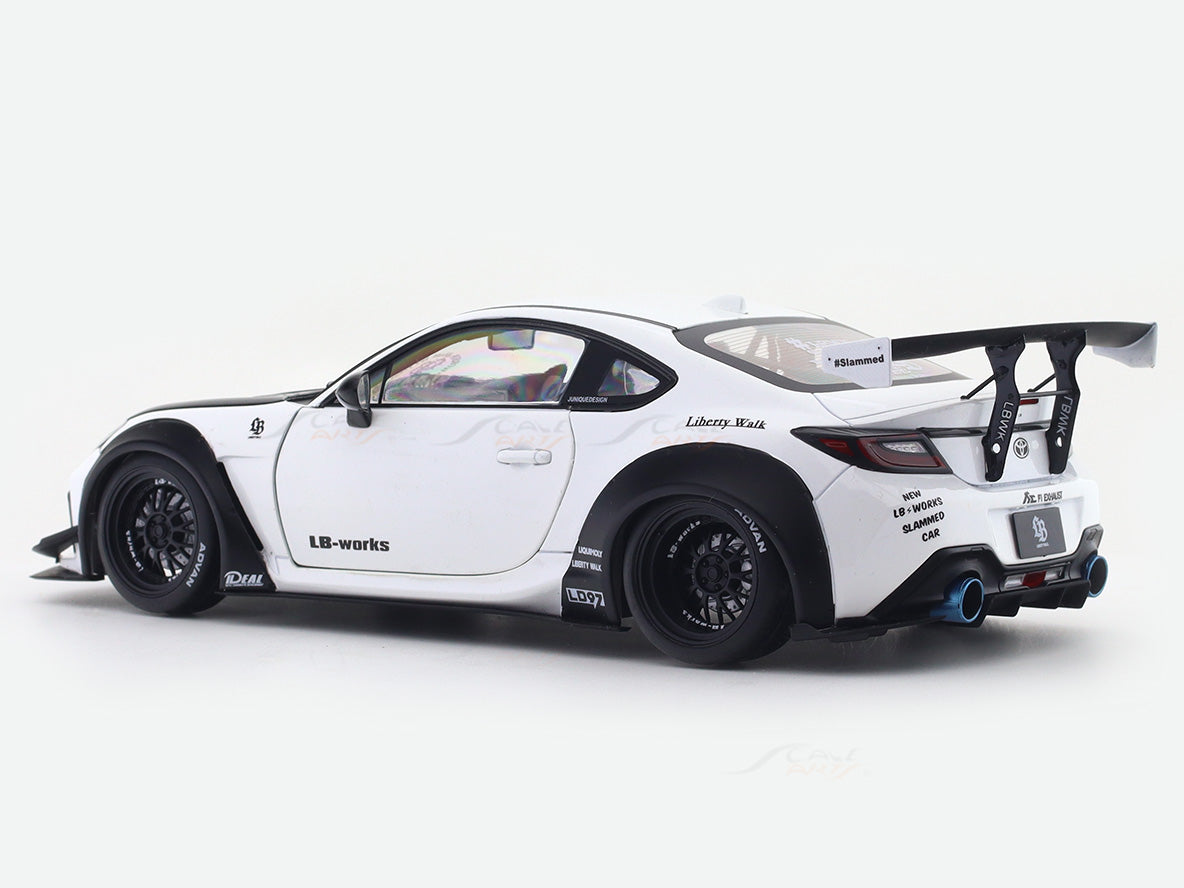 2024 Toyota GR86 LBWK Body Kit Pearl White 1:18 Solido Licensed Diecast ...
