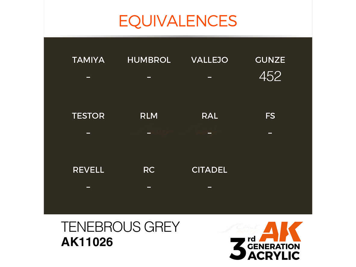 Tenebrous Grey 17ml AK Interactive acrylic color AK11026 | Scale Arts India