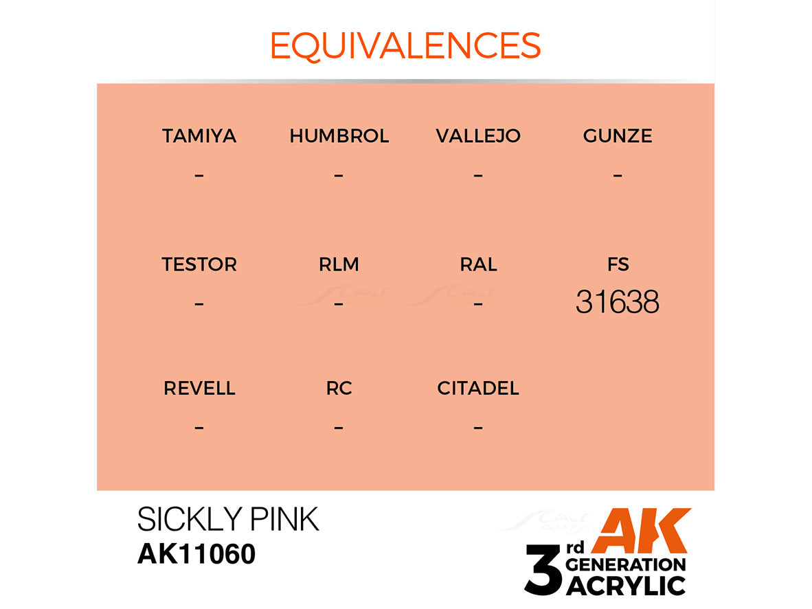 Sickly Pink 17ml AK Interactive acrylic color AK11060 | Scale Arts India