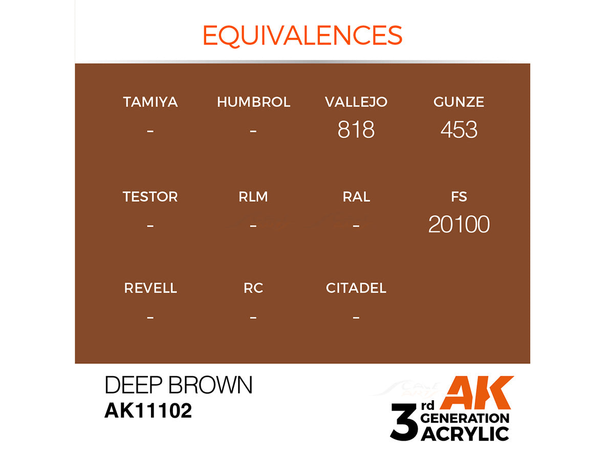 Deep Brown 17ml AK Interactive acrylic color AK11102 | Scale Arts India
