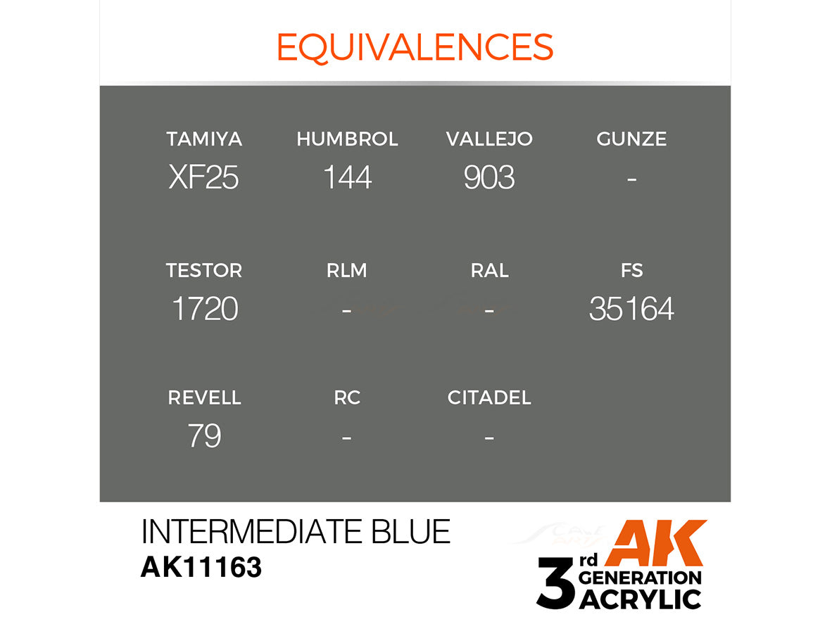 Intermediate Blue 17ml AK Interactive acrylic color AK11163 | Scale ...