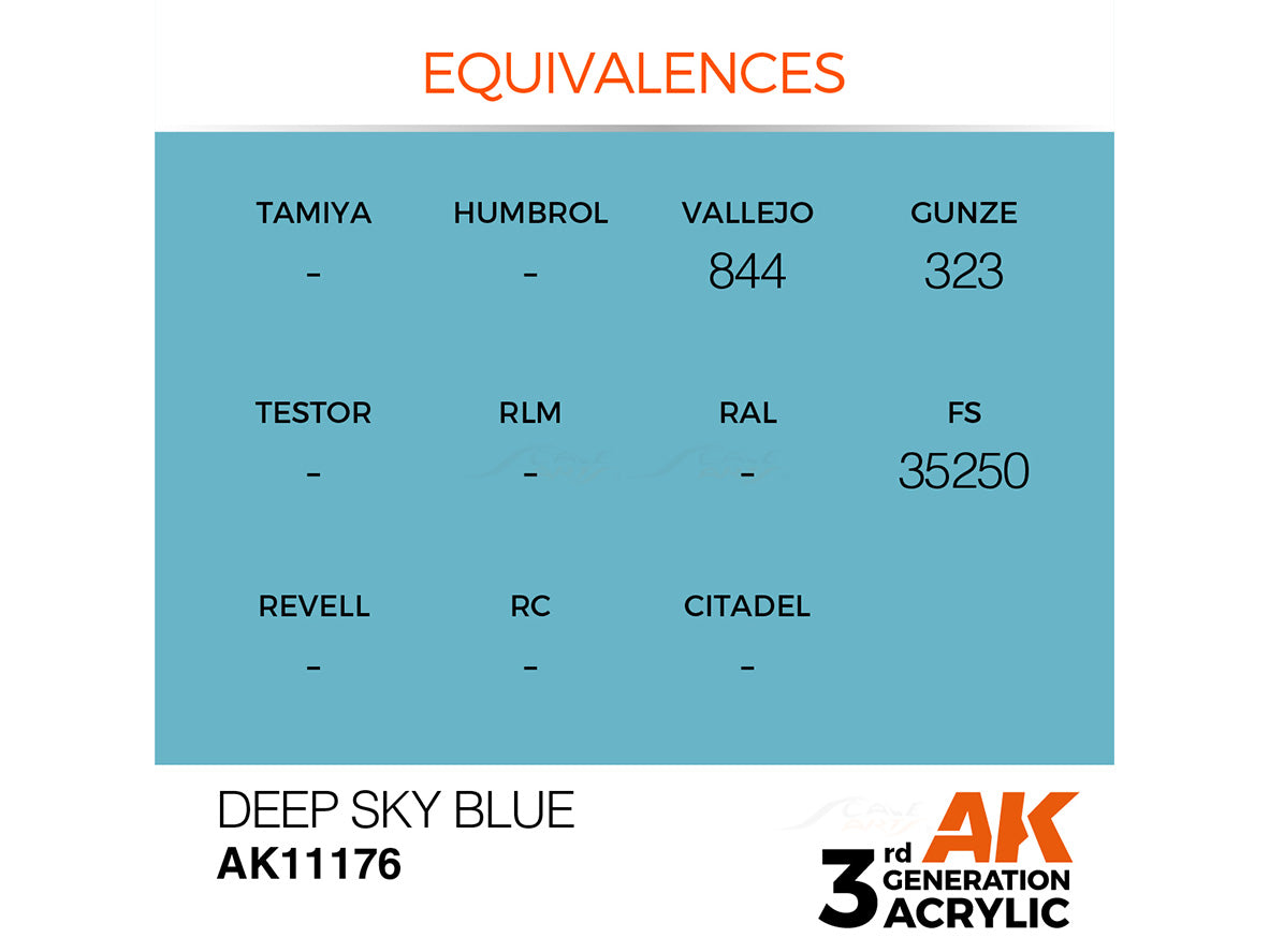 Deep Sky Blue 17ml AK Interactive acrylic color AK11176 | Scale Arts India