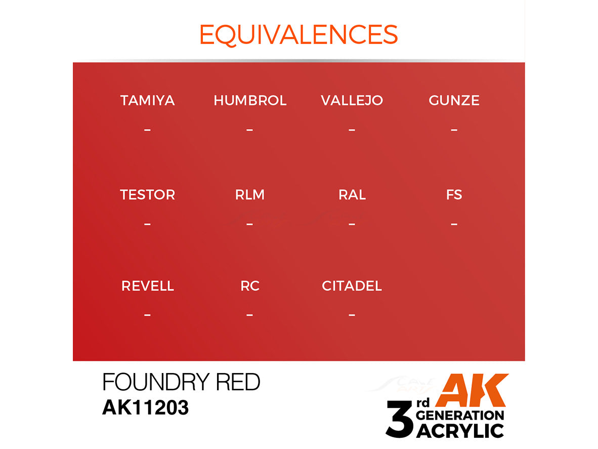 Foundry Red 17ml AK Interactive acrylic color AK11203 | Scale Arts India