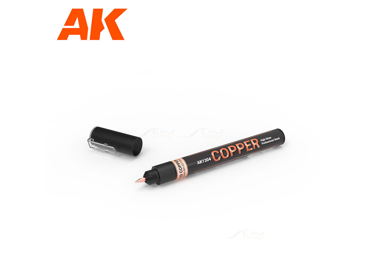 Metallic Liquid Marker - Copper AK Interactive AK1304 | Scale Arts India