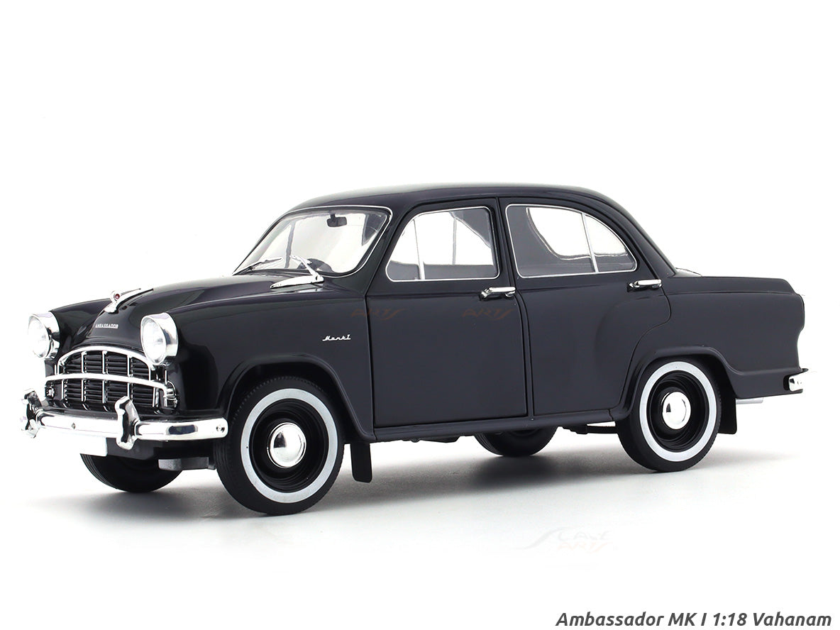 Ambassador MK I black 1:18 Vahanam diecast Scale Model car collectible ...