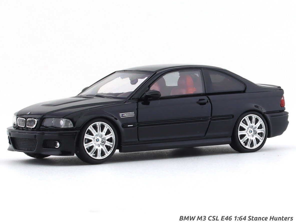BMW M3 CSL E46 black 1:64 Stance Hunters diecast scale model car ...
