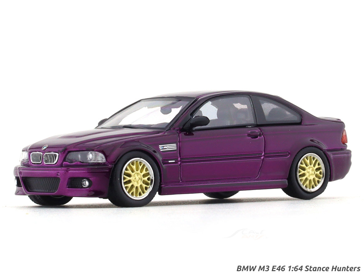 BMW M3 E46 Purple BBS 1:64 Stance Hunters diecast scale model ...